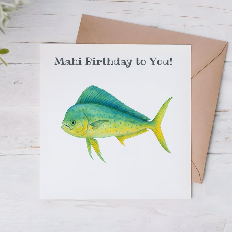 Mahi Mahi Fish Clipart, Tropical Fish PNG, Watercolor Ocean Animal Art ...