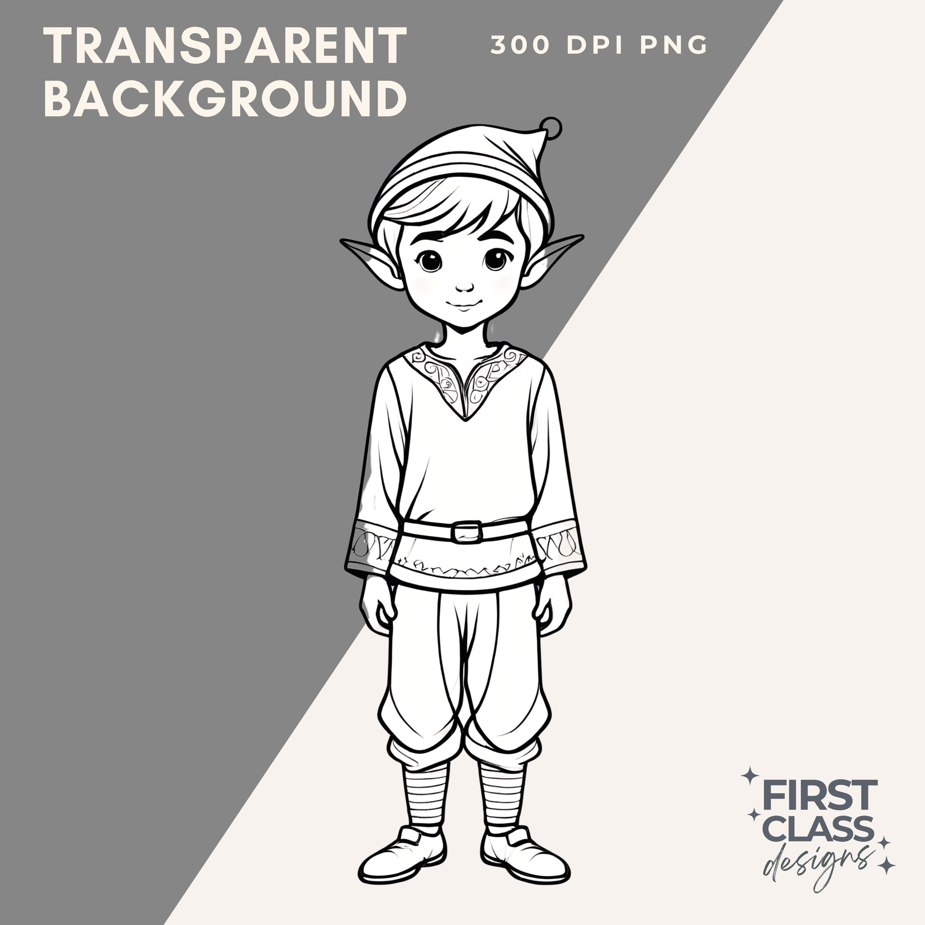 Cute Christmas Line Art Clipart, Cute Fine Art Line Clipart Christmas ...
