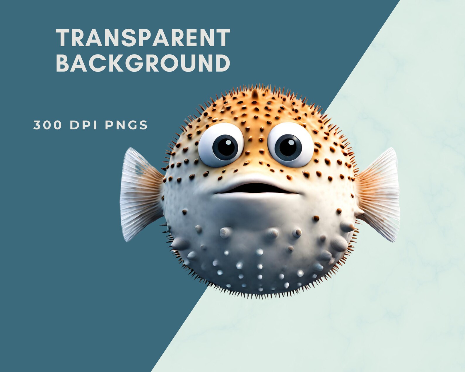 Cute Pufferfish Clipart Digital Crafts Designs Transparent Pufferfish ...