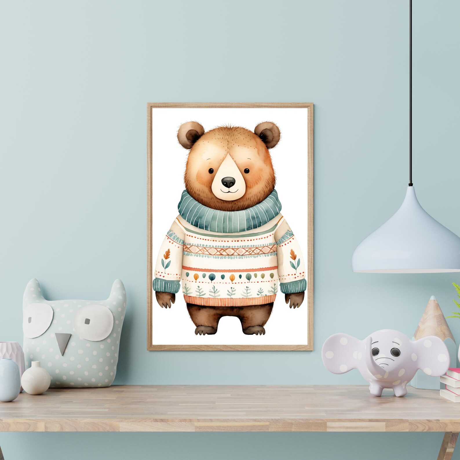 Bear With Sweater Clipart, Woodland Animal in Sweater PNG, Cute Bear ...