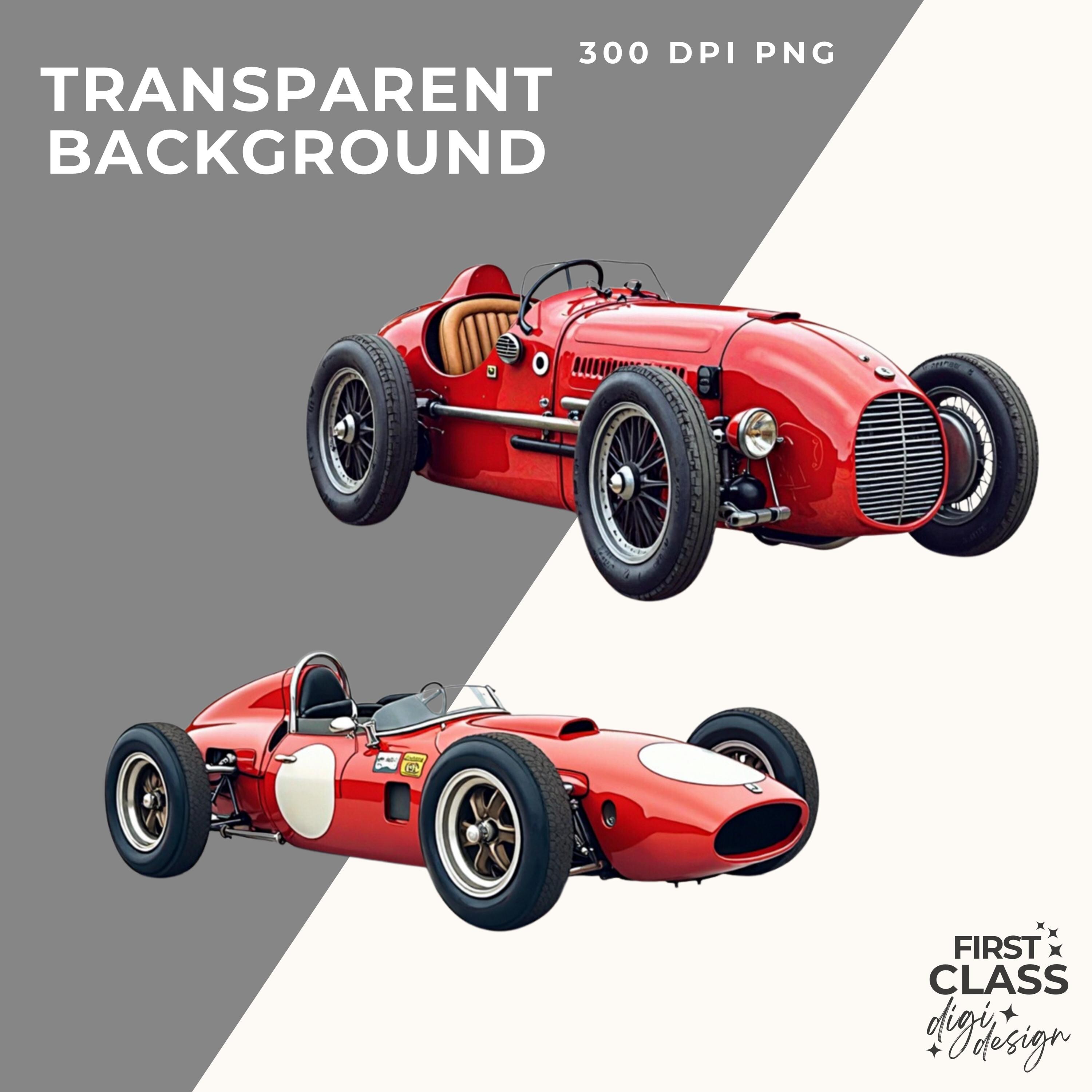 Vintage Race Car Clipart PNG, Old Red Racing Car Clip Art, Retro ...