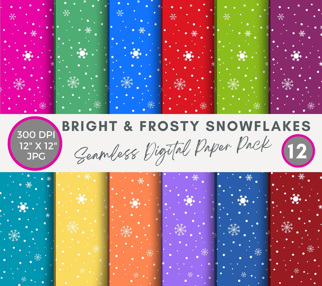 Christmas Digital Paper Pack Pattern, Snowflake Digital Paper ...