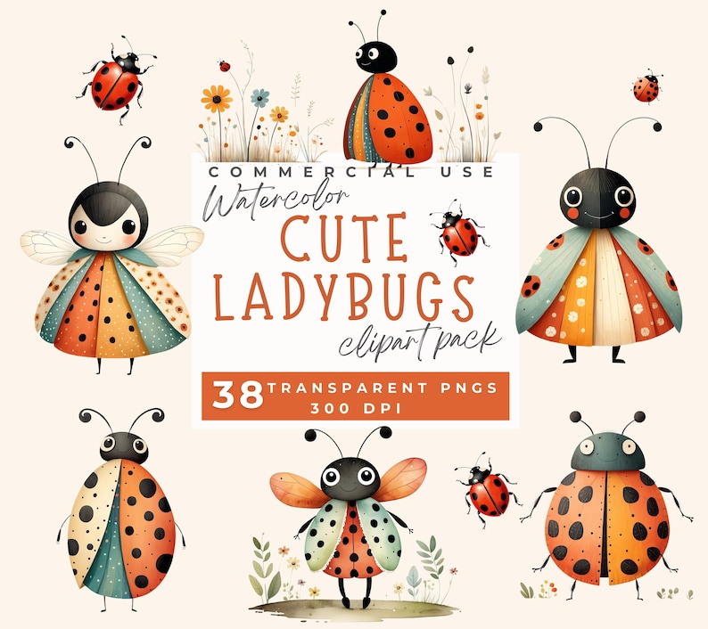 Cute Bugs Clipart, Cute as a Bug Clipart, Cute Bugs Value Bundle ...