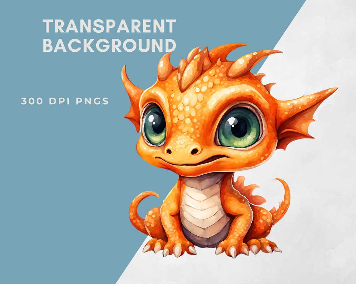 Baby Dragon Clipart, Fairy Tale Illustrations, Fantasy Clip Art, Paper ...