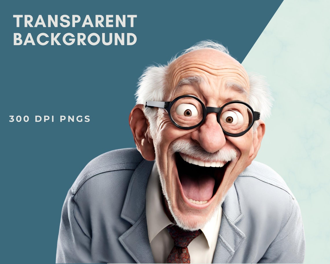 Funny Old Man Clipart PNG, Grumpy Old Man, Happy Man Clipart, Cartoon ...