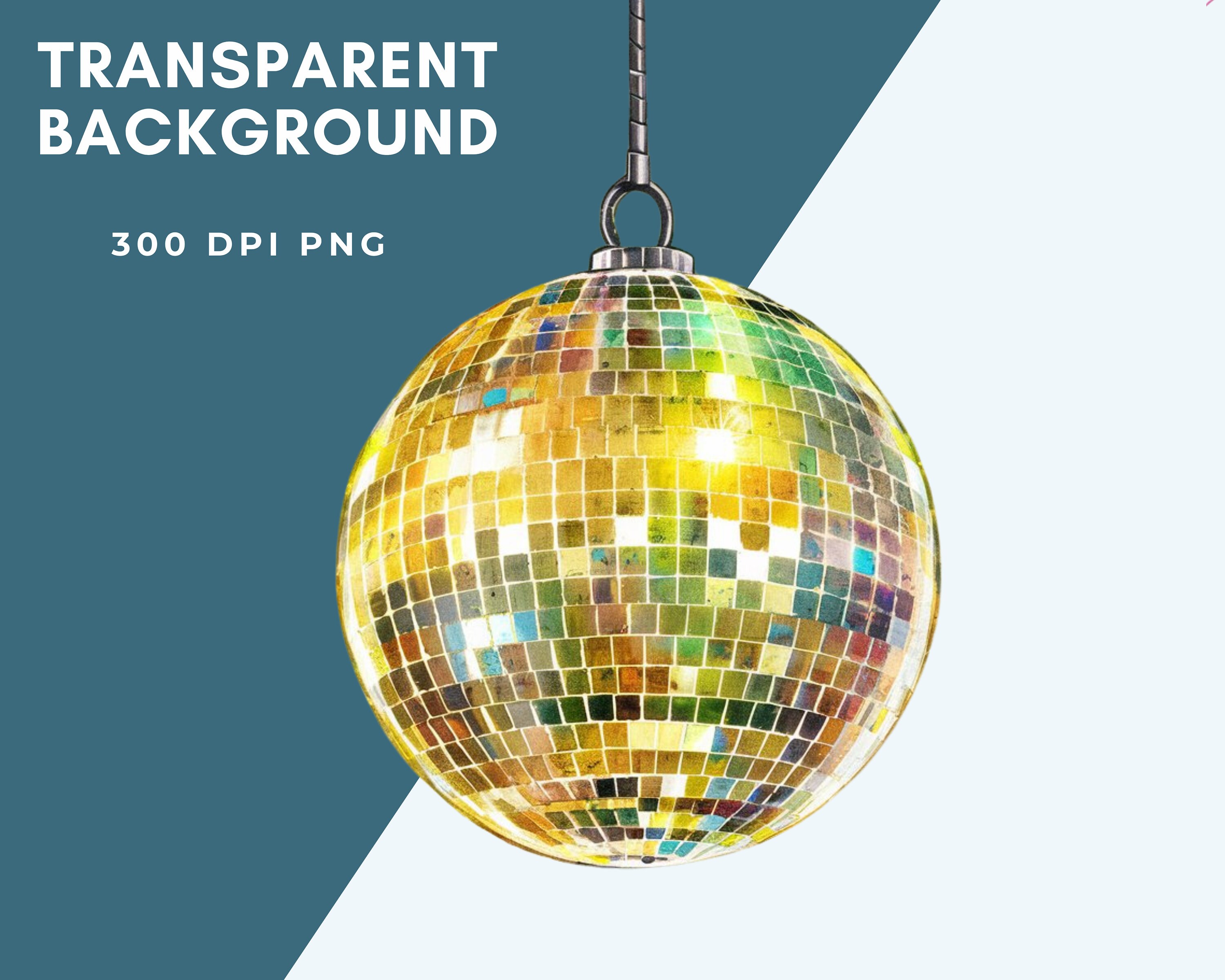 Watercolor Disco Ball Clipart, Disco Balls Clipart, Dance Party ...