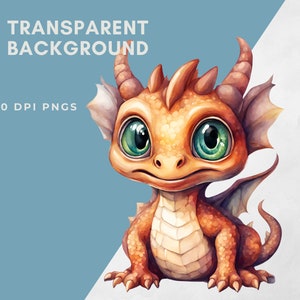 Baby Dragon Clipart, Fairy Tale Illustrations, Fantasy Clip Art, Paper ...