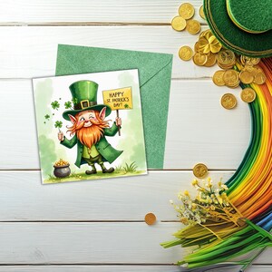 Cute Leprechaun Watercolor Clipart Humorous Irish Clip Art, Happy St ...