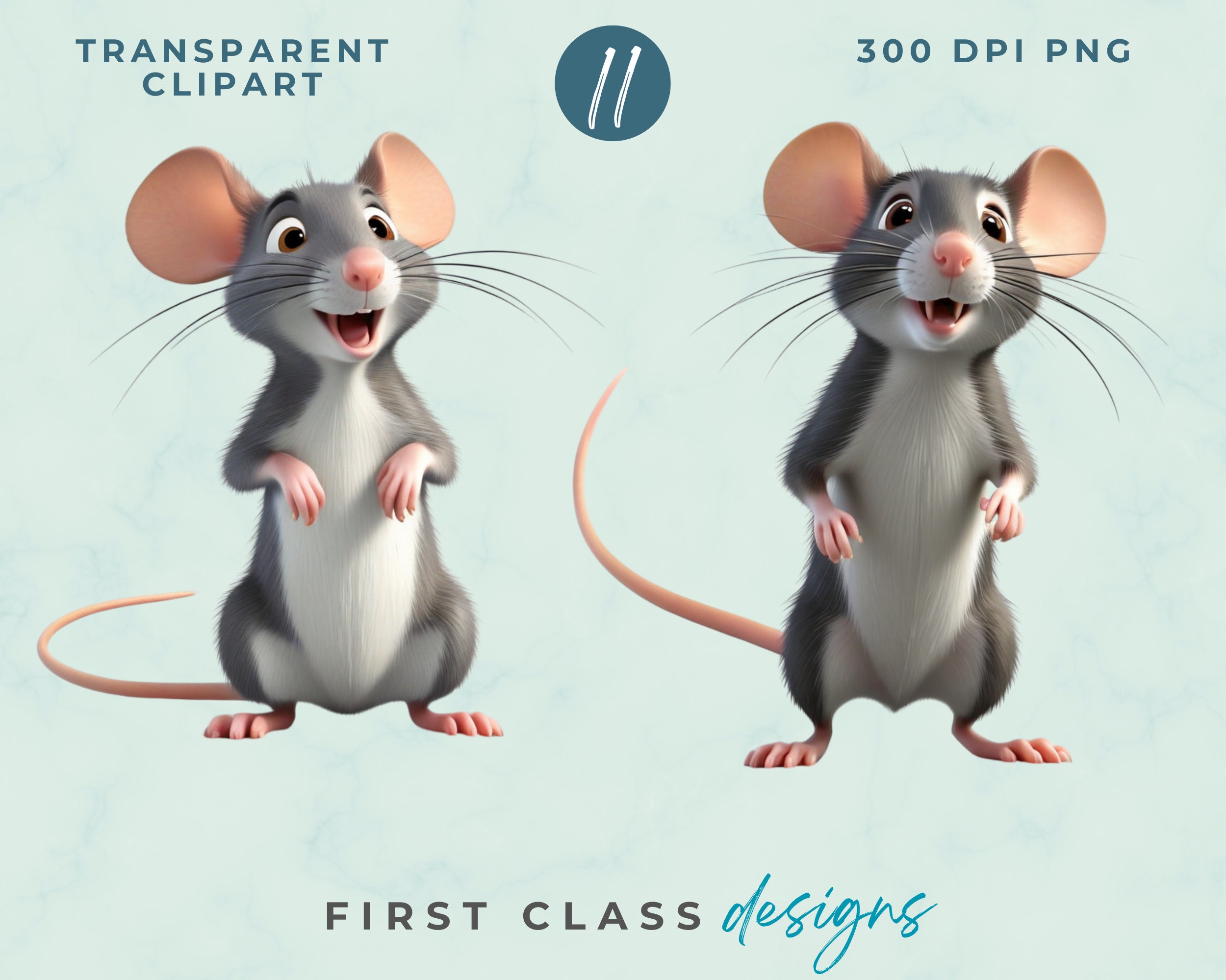 Rats Clipart, Cute Rats Clipart, Funny Realistic Rats Clipart, Rodents ...