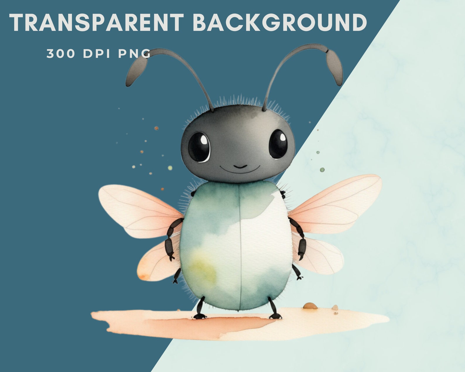 Watercolor Clipart Ants Funny Whimsical Ants Clipart Ants Illustration ...