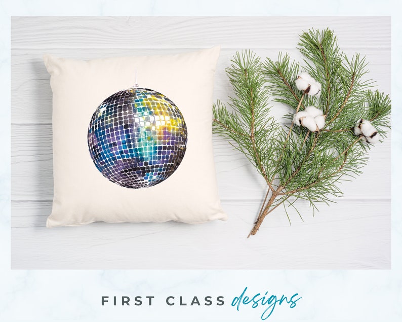 Watercolor Disco Ball Clipart, Disco Balls Clipart, Dance Party ...