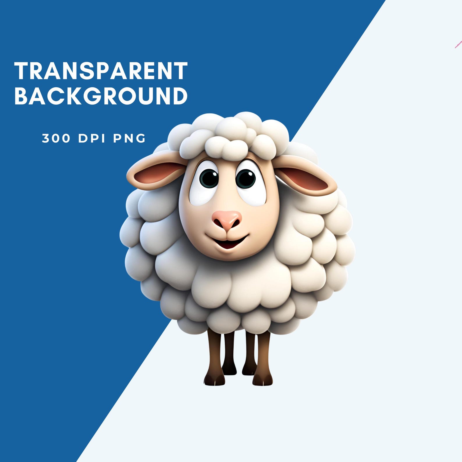 Quirky Sheep Clipart, Cartoon Sheep Clipart, Cute Sheep Clipart ...