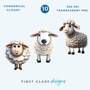 Quirky Sheep Clipart, Cartoon Sheep Clipart, Cute Sheep Clipart ...