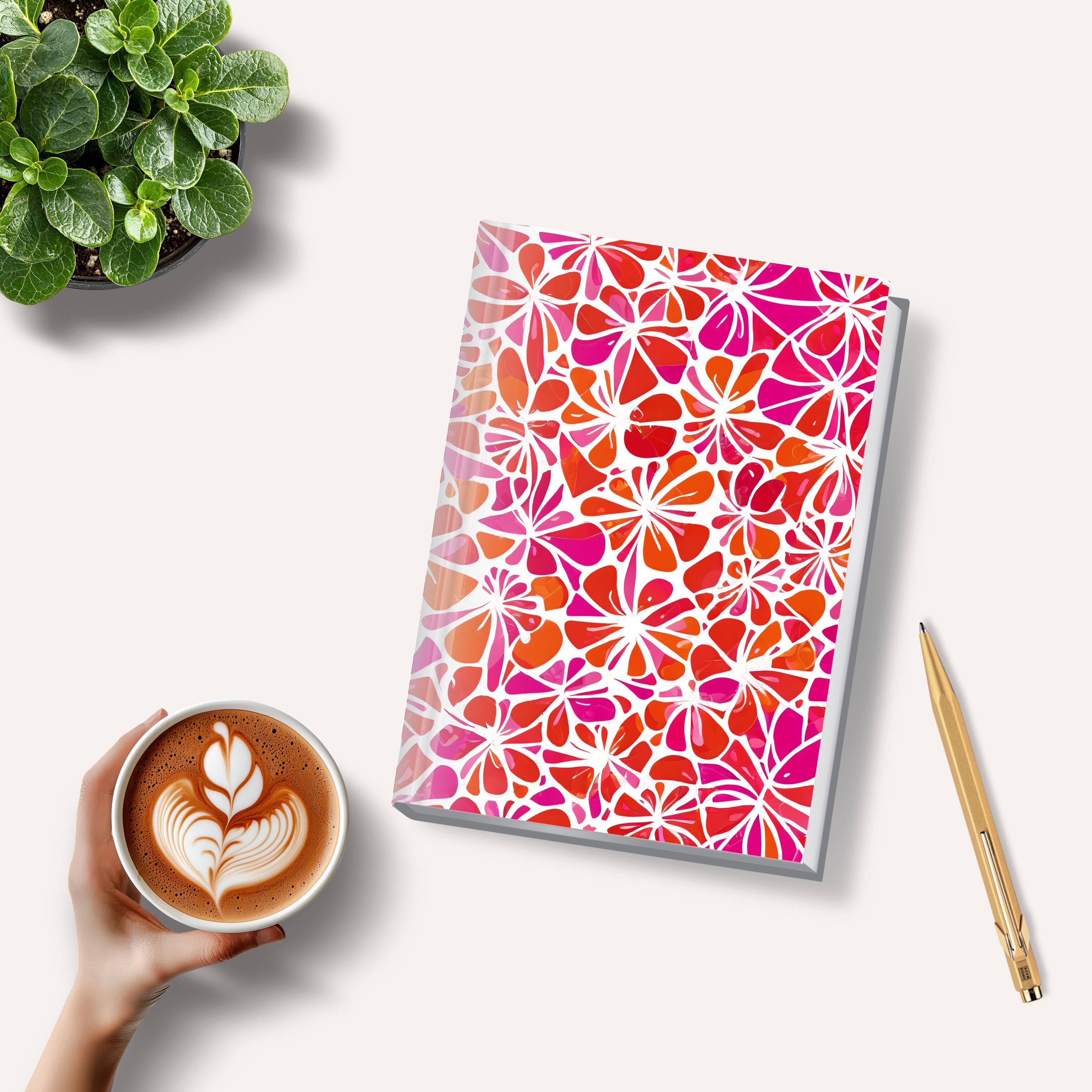 Bright Pink and Orange Abstract Seamless Patterns, Hot Pink and Orange ...