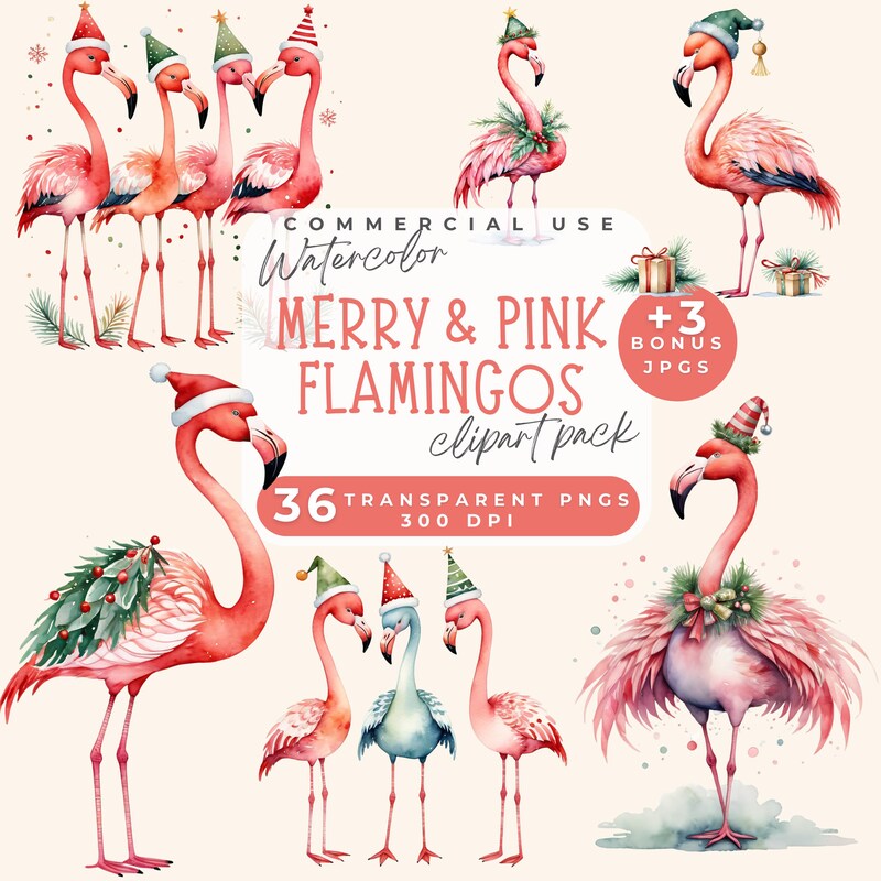 Christmas Flamingo - Etsy