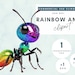 Rainbow Ant Clipart Rainbow Ant PNG Ants Clipart Cute Cartoon Clipart ...
