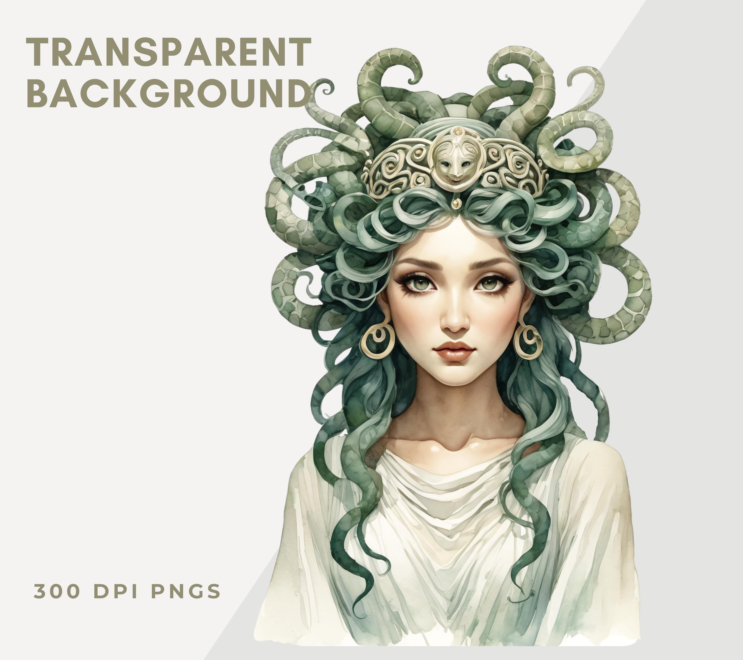 Medusa Clipart, Mythology Clip Art, Greek Mythological Creature PNG ...