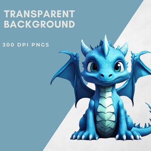 Baby Dragon Clipart, Fairy Tale Illustrations, Fantasy Clip Art, Paper ...