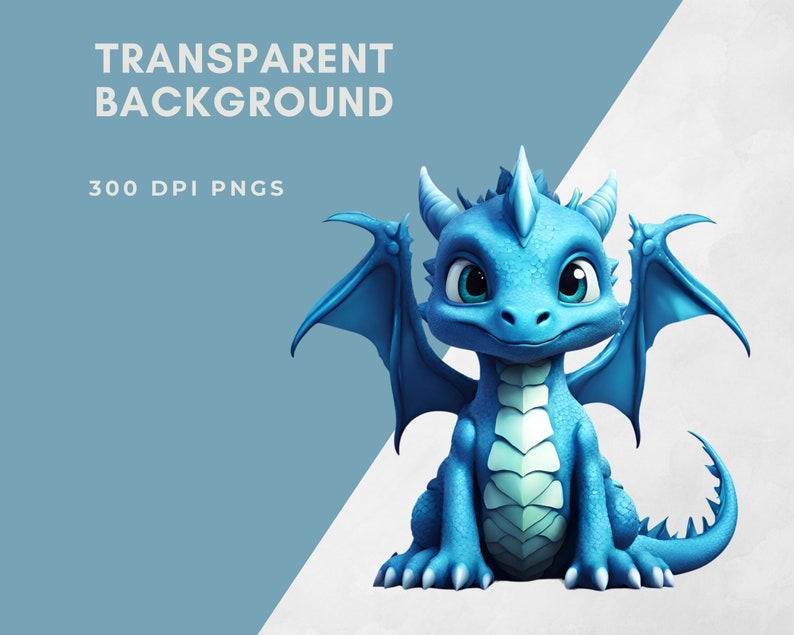 Baby Dragon Clipart, Fairy Tale Illustrations, Fantasy Clip Art, Paper ...