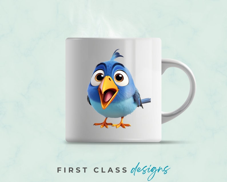 Funny Bird Clipart Bundle, Funny Bird Png, Surprised Birds Clipart ...