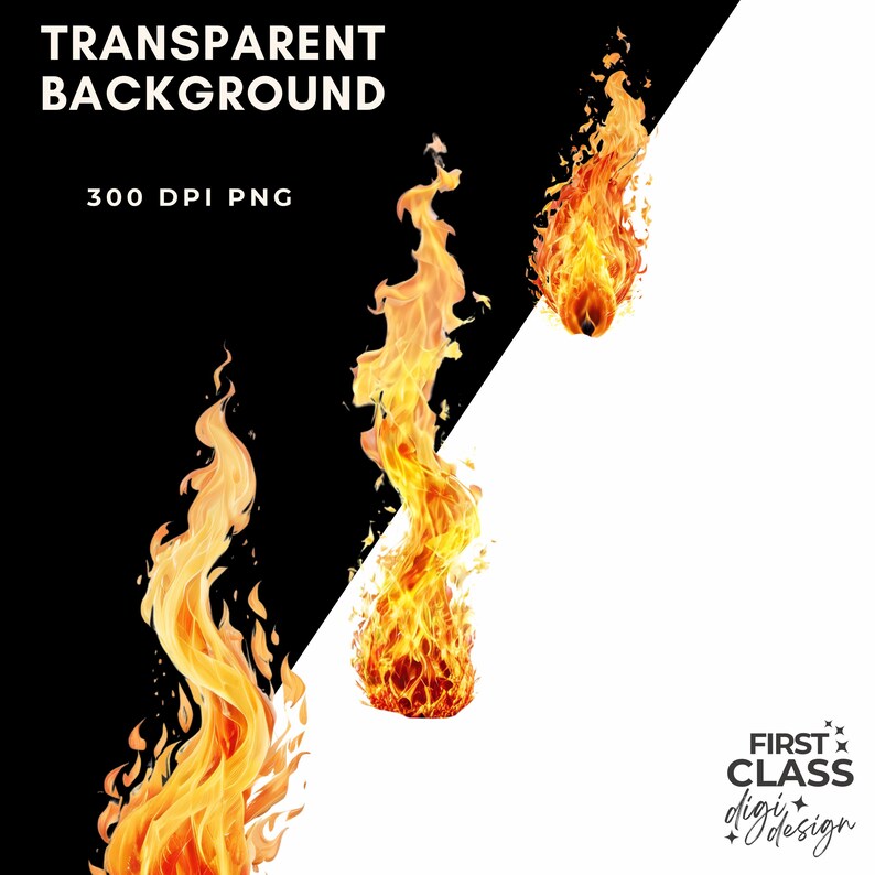 Fiery Flame Overlays PNG, Realistic Fire Clipart, Blazing Flames ...
