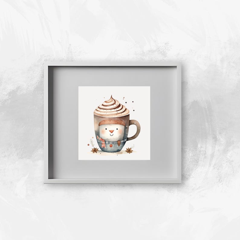 Christmas Hot Chocolate Clipart, Winter Hot Cocoa Clipart Watercolor ...