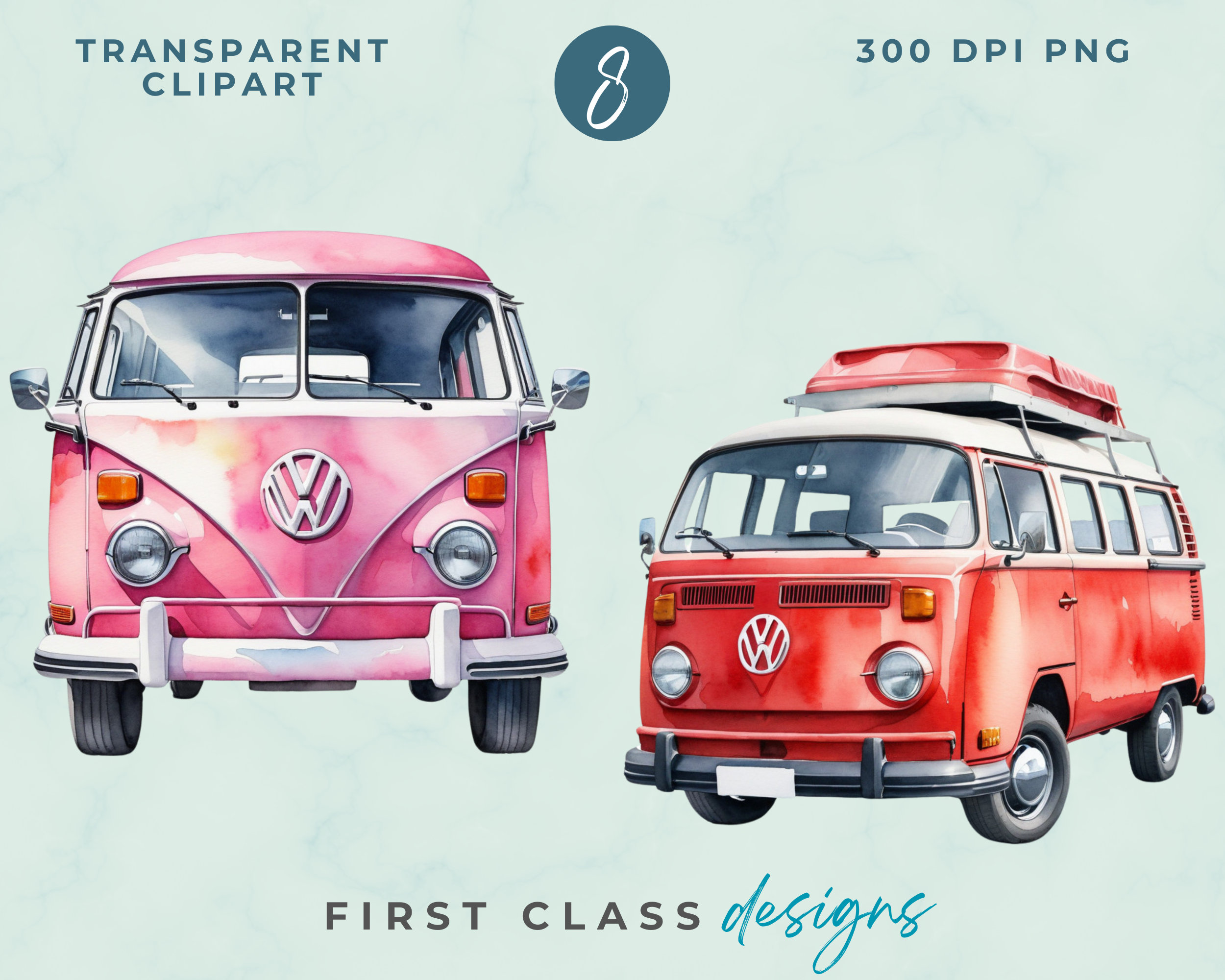 VW Van Clipart, VW Bus Clipart, Groovy Van Clipart, Groovy Van Png ...