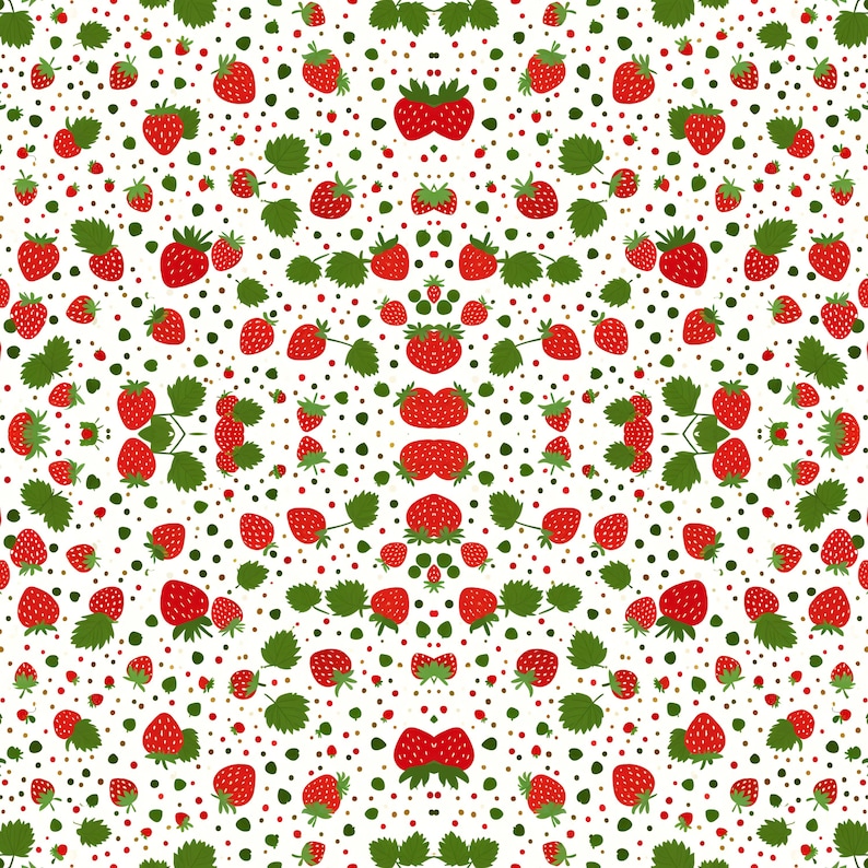 Cute Strawberry Baby Girl Clipart Seamless Patterns, Strawberry Girl ...