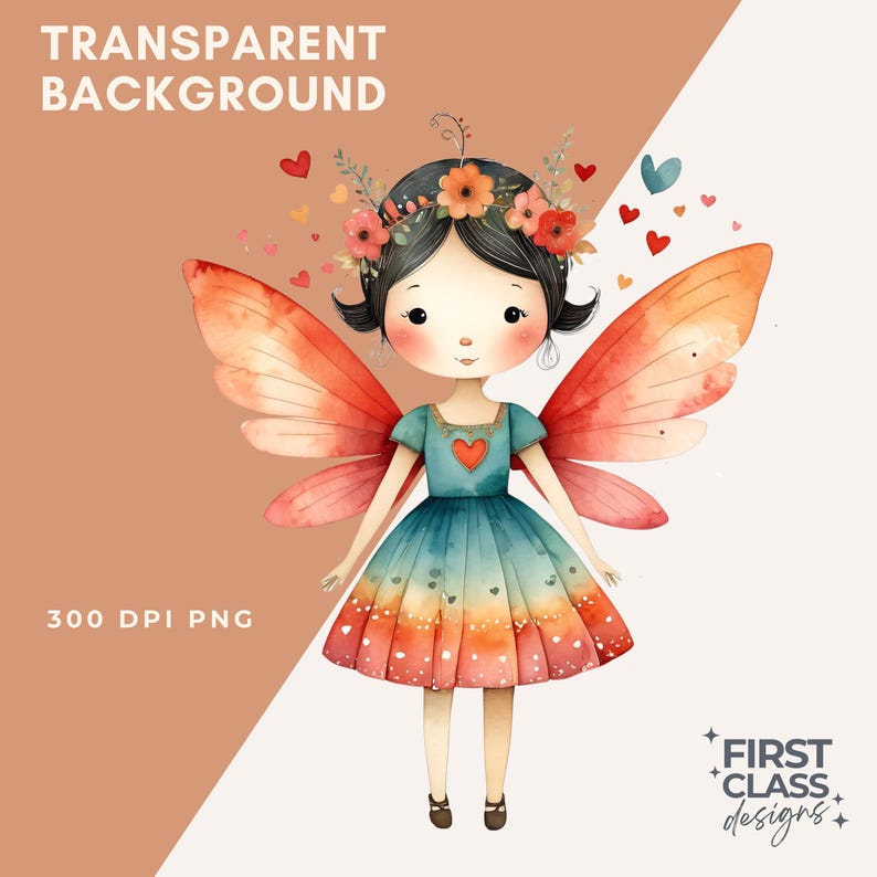 38 Valentine Fairy Clipart, Whimsical Valentine's Fairy Clip Art ...