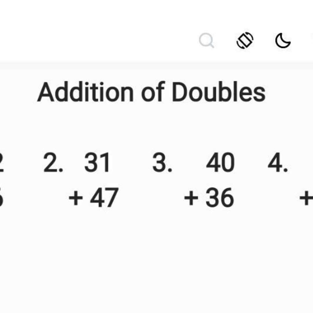 Grade 2 Doubles Addition Worksheet - Etsy