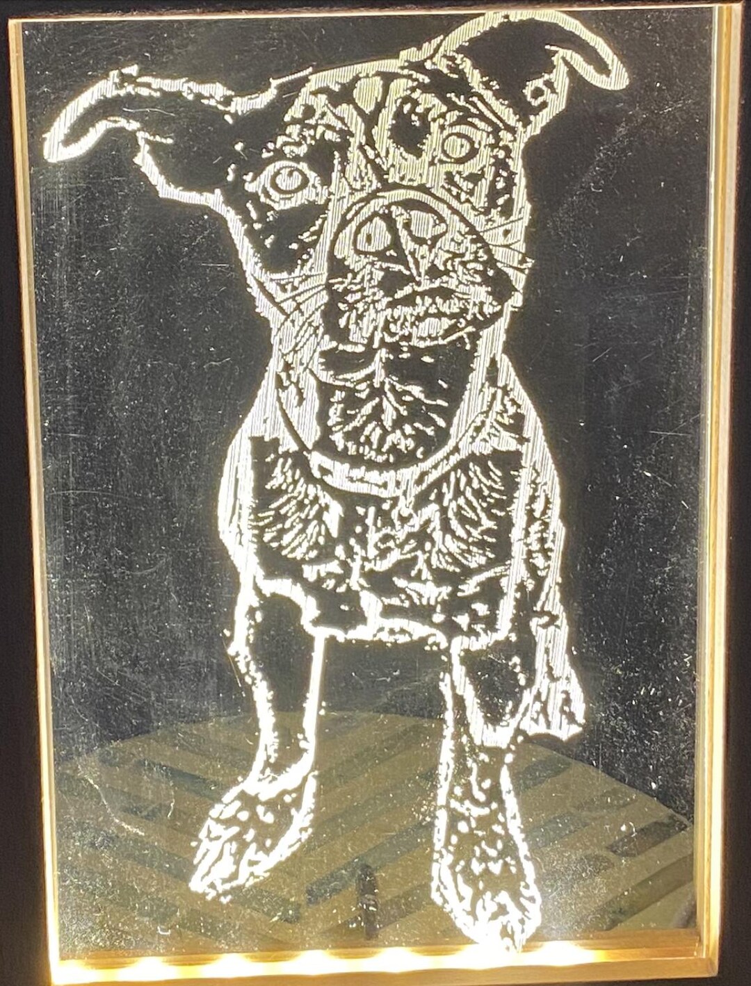 6" X 8" Full Frame, Single Color Acrylic Engraving With LED Light Frame ...