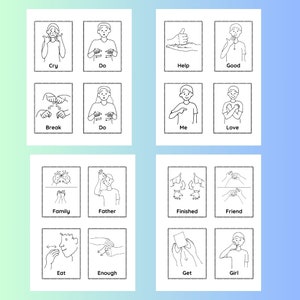 Asl Classroom Flashcards, Asl Learning for Kids, Sign Language Poster ...