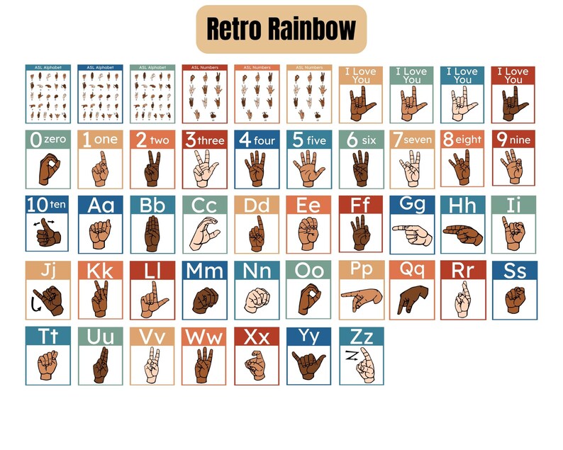 Sign Language Posters, Sign Language Learning for Kids, Asl Download ...