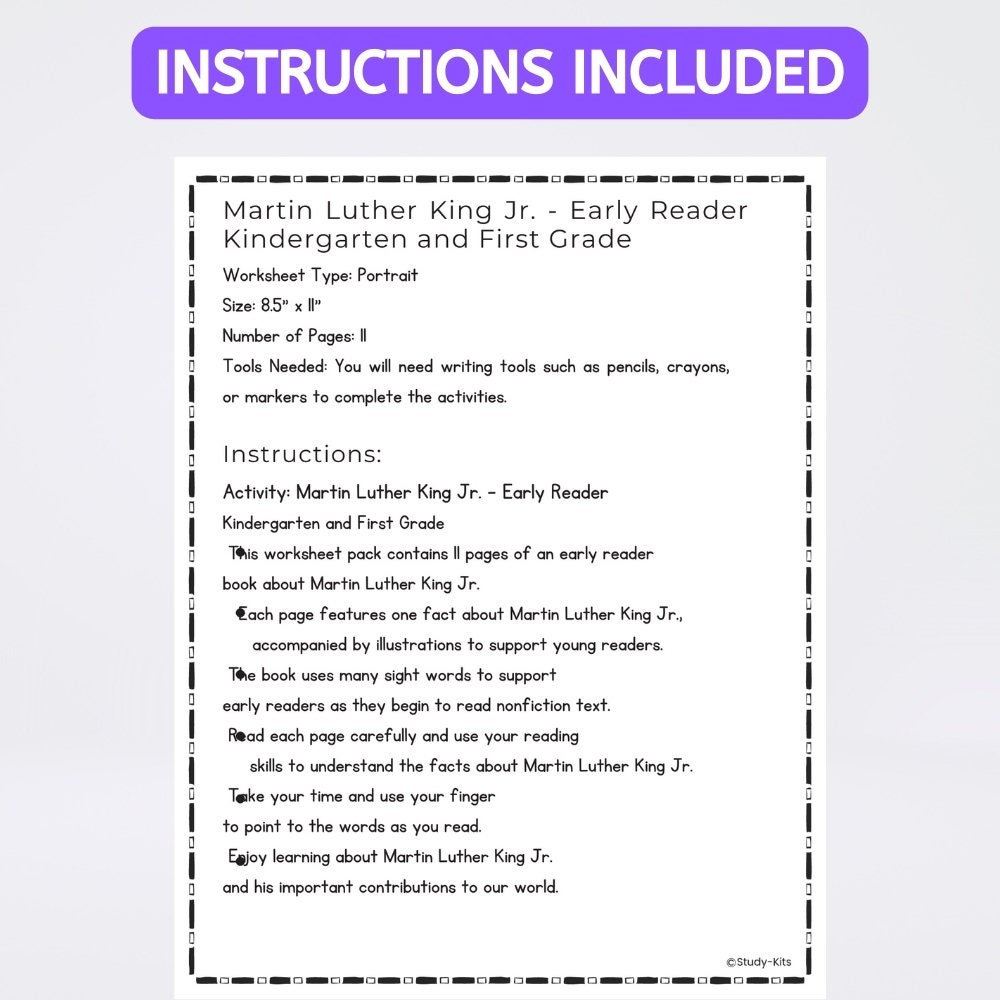 Martin Luther King Reading Activity, Coloring Page, Reading Worksheets ...
