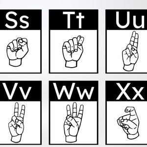 Asl Alphabet Posters, Asl Number Posters, Asl Learning for Kids ...