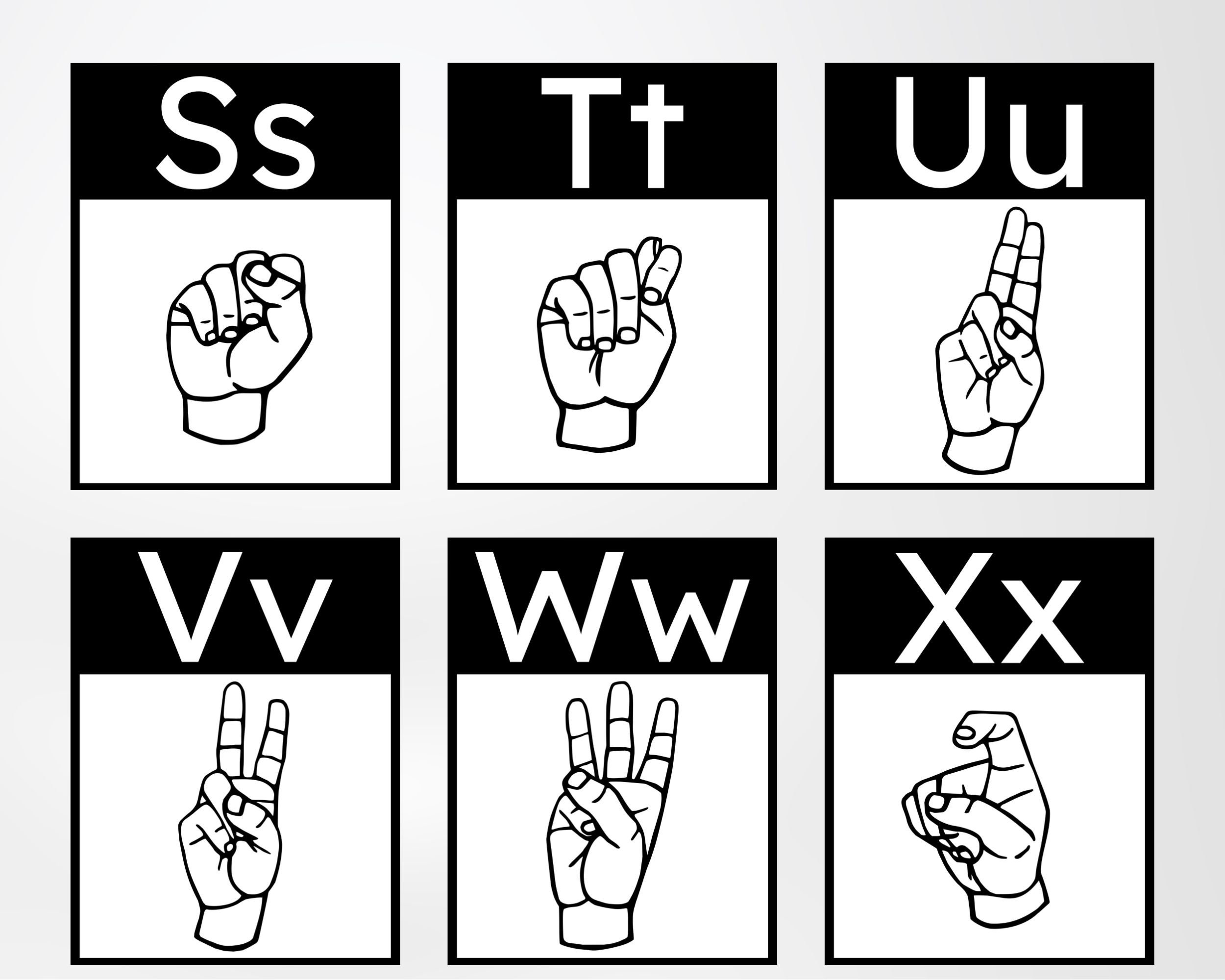 Asl Alphabet Posters, Asl Number Posters, Asl Learning for Kids ...