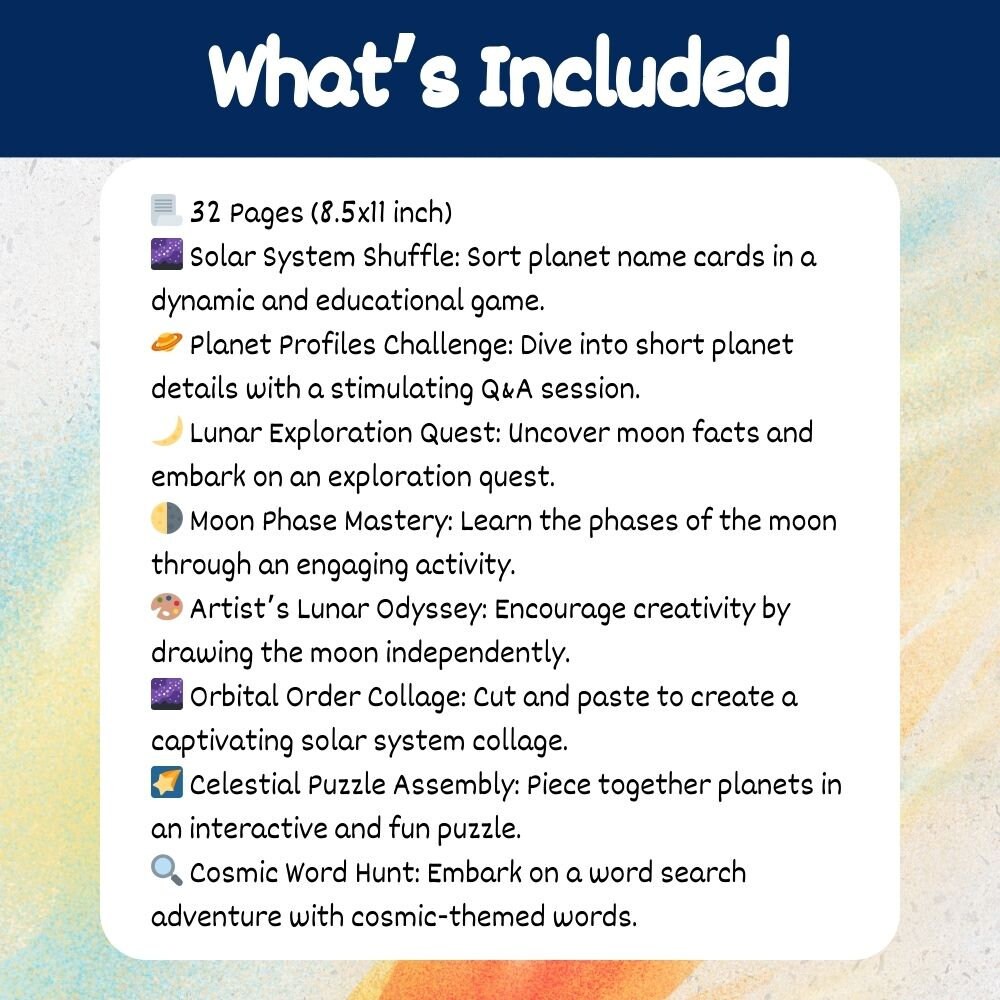 Solar System Printable, Outer Space Worksheets, Space Printables for ...