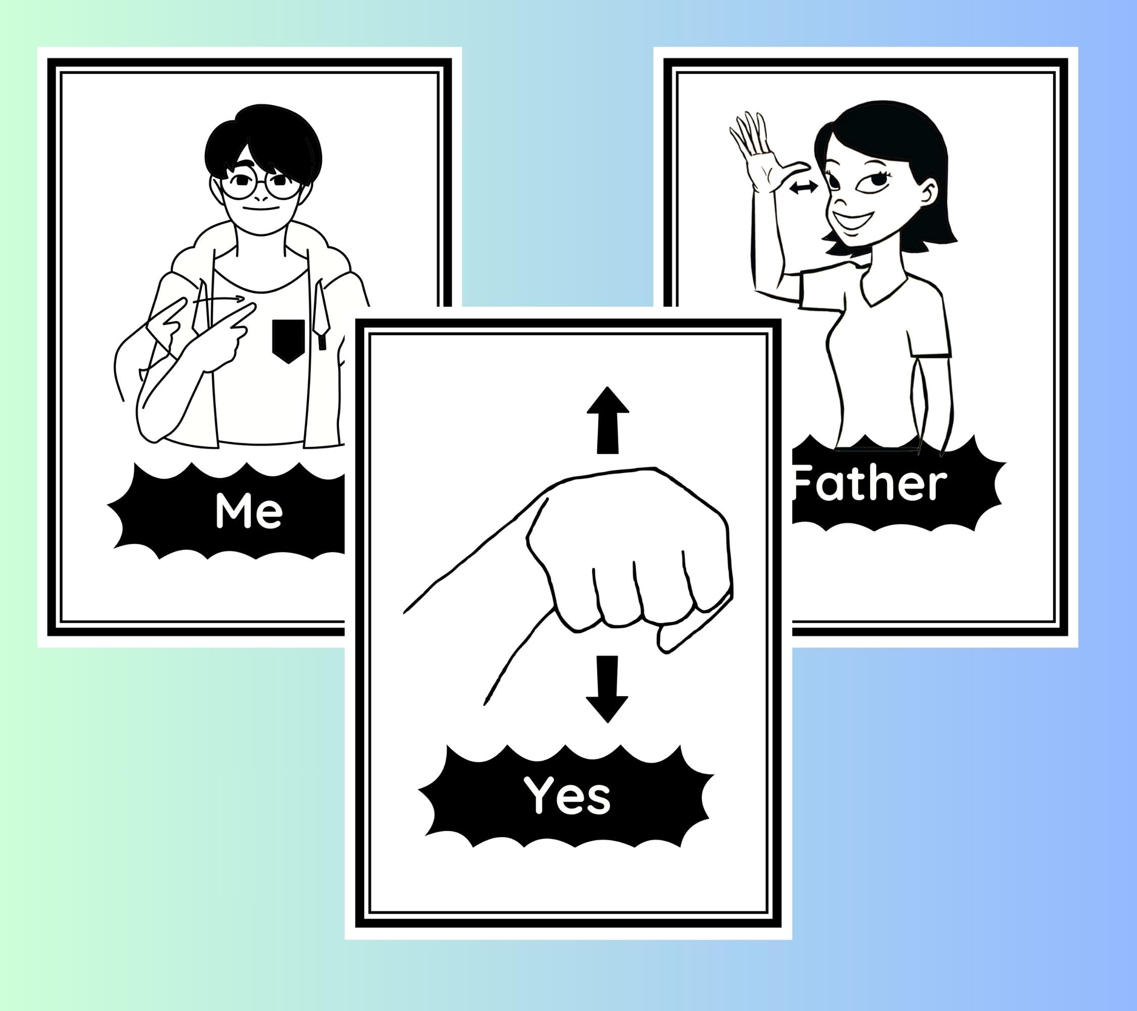 Asl Learning for Kids, Asl Classroom Sign Posters, Sign Language Poster ...