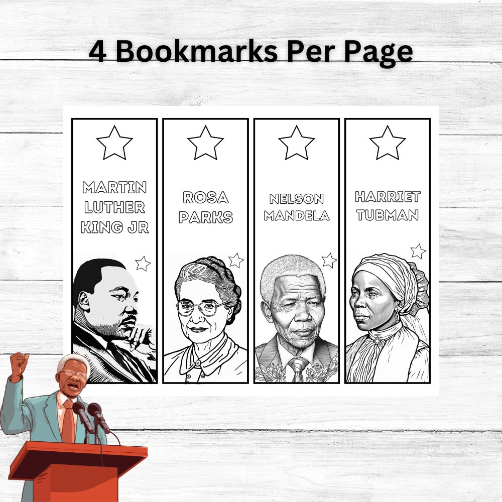 Black History Activities for Kids, Black History Bookmarks, Black ...