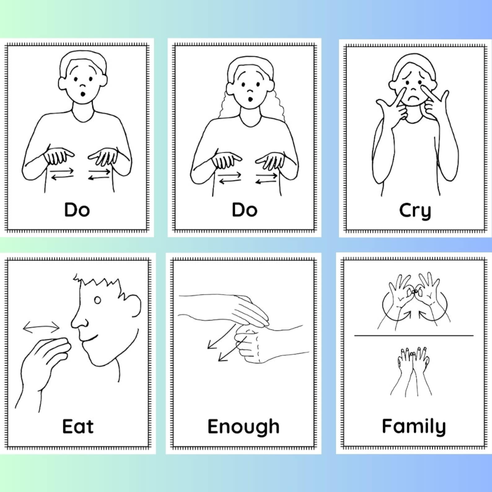 Asl Classroom Sign Posters, Asl Learning for Kids, Sign Language Poster ...