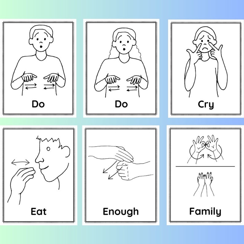 Asl Classroom Sign Posters, Asl Learning for Kids, Sign Language Poster ...