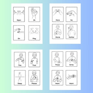 Asl Classroom Flashcards, Asl Learning for Kids, Sign Language Poster ...