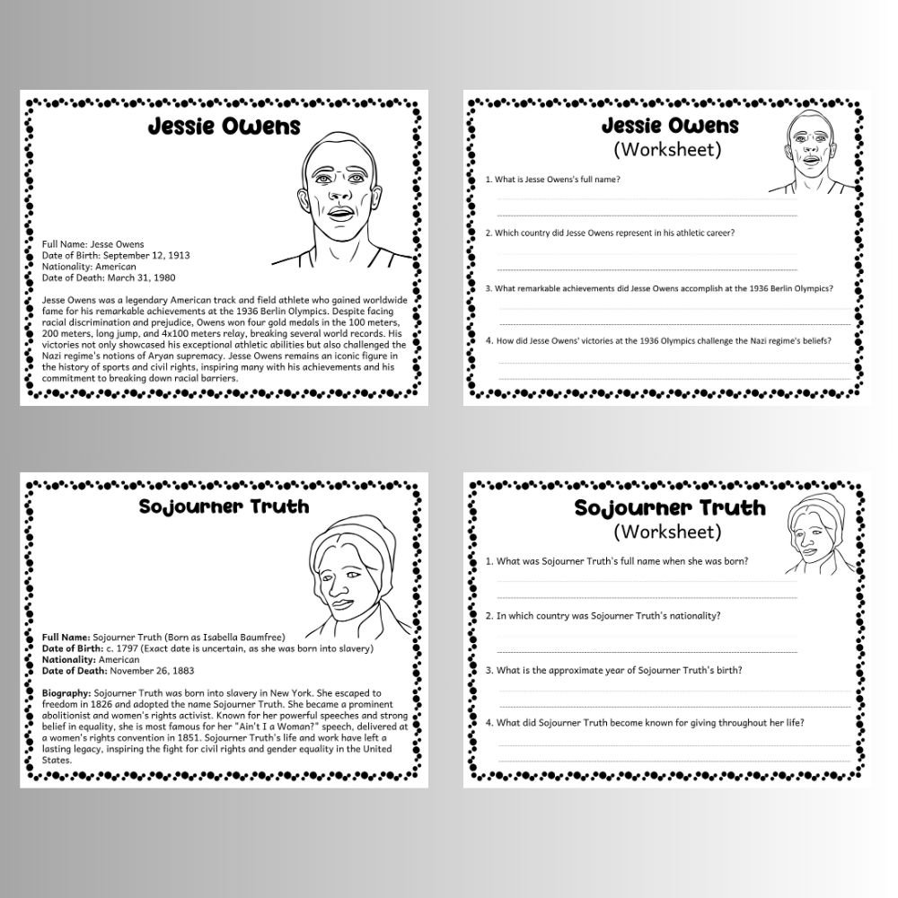 Black History Social Studies Worksheets, Black History Month Activities ...