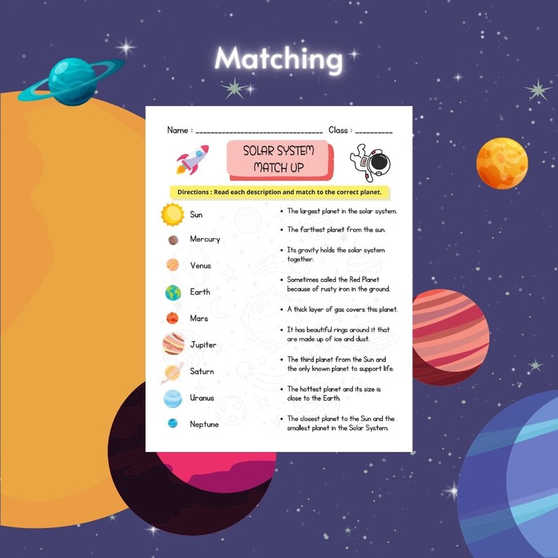 Solar System and Planets Worksheets, Solar System Busy Book, Solar ...