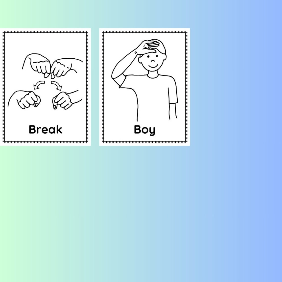 Asl Classroom Sign Posters, Asl Learning for Kids, Sign Language Poster ...