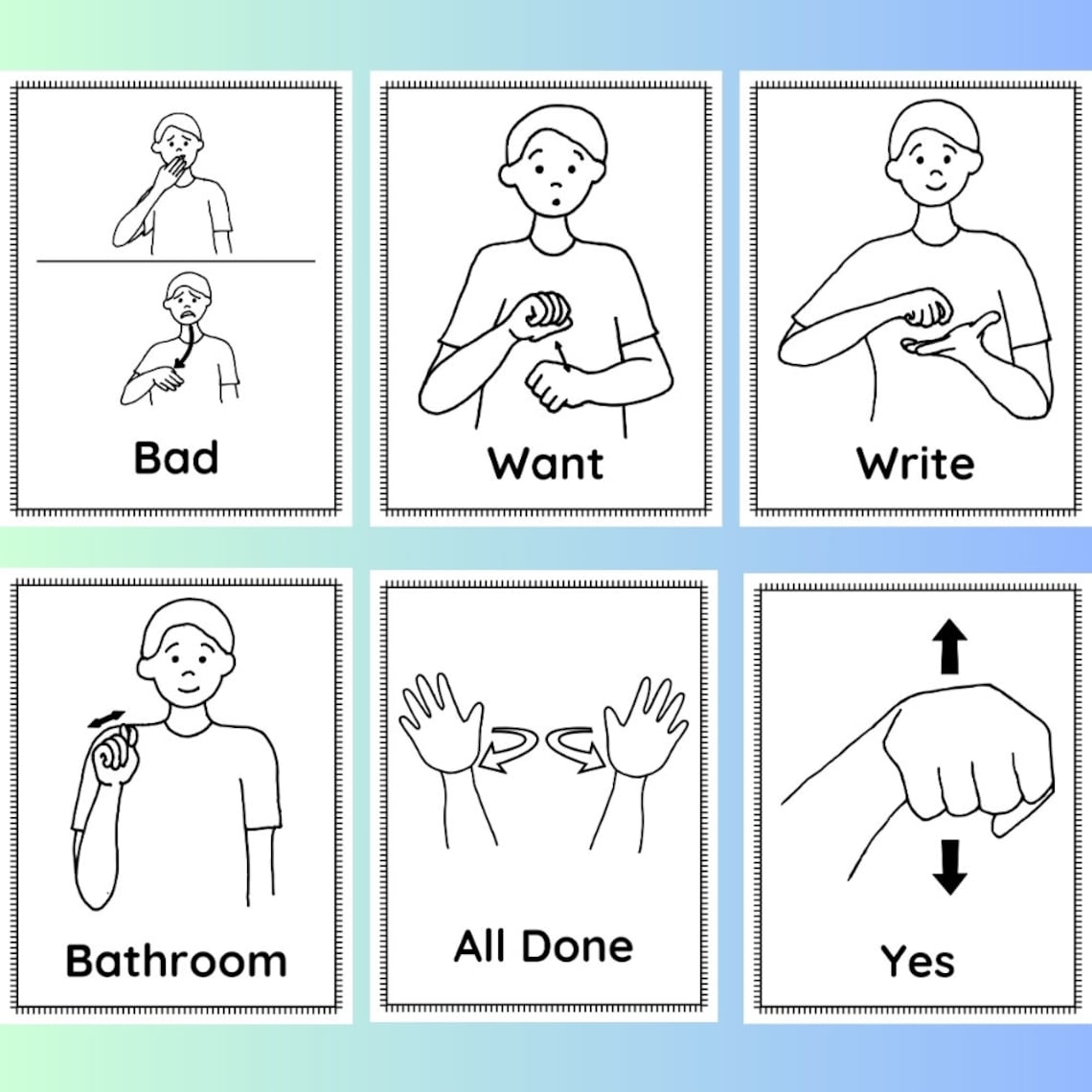 Asl Classroom Sign Posters, Asl Learning for Kids, Sign Language Poster ...