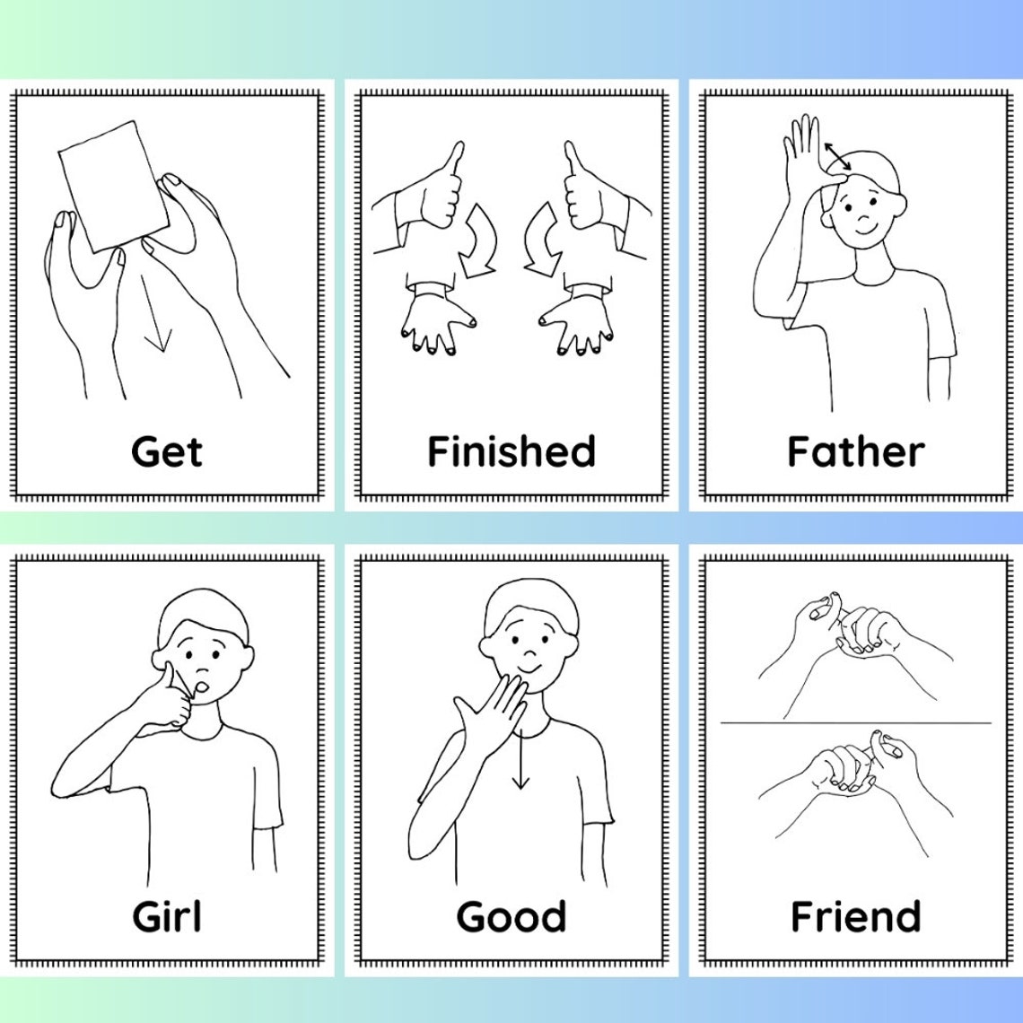 Asl Classroom Sign Posters, Asl Learning for Kids, Sign Language Poster ...