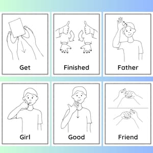Asl Classroom Sign Posters, Asl Learning for Kids, Sign Language Poster ...