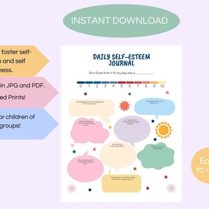 Kids Self Esteem Journal, Social Emotional Learning, Self Esteem ...
