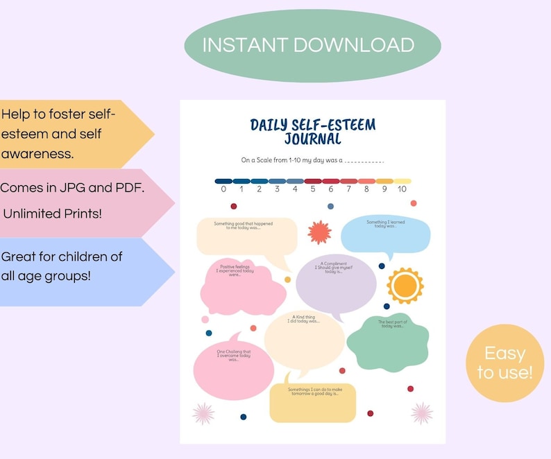 Kids Self Esteem Journal, Social Emotional Learning, Self Esteem ...